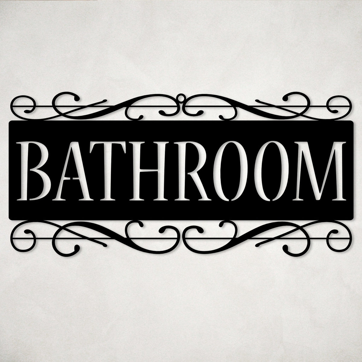 Fancy Bathroom Sign | Metal Wall Art & Bathroom Decor | USA Made | K&S ...