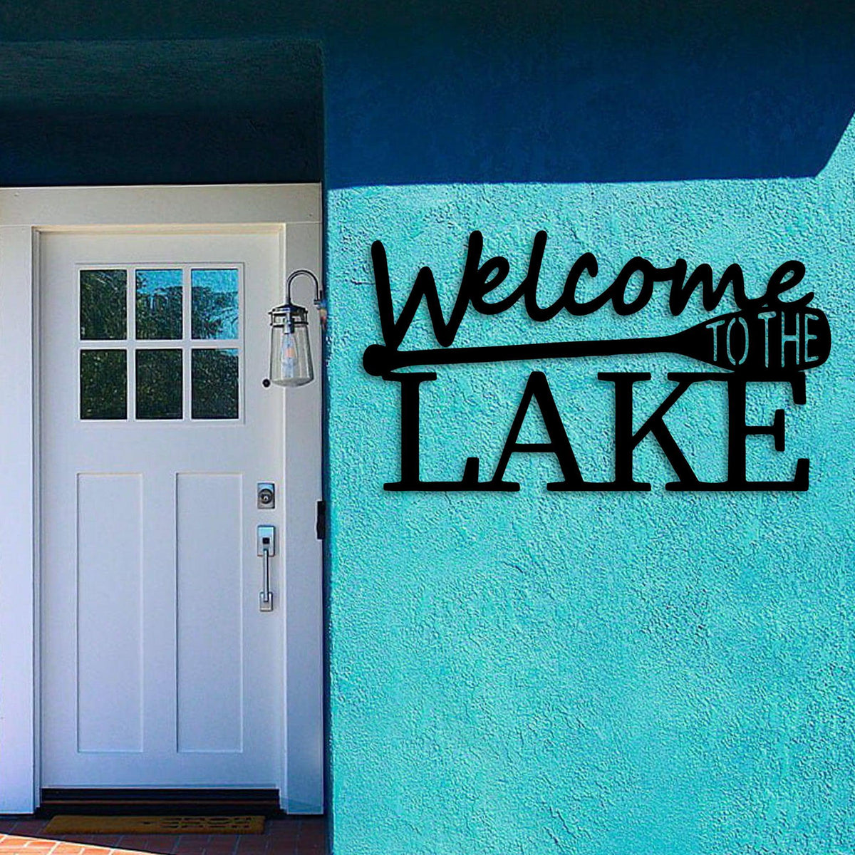 Welcome to the Lake Metal Sign | Made in the USA | K&S Design Elements